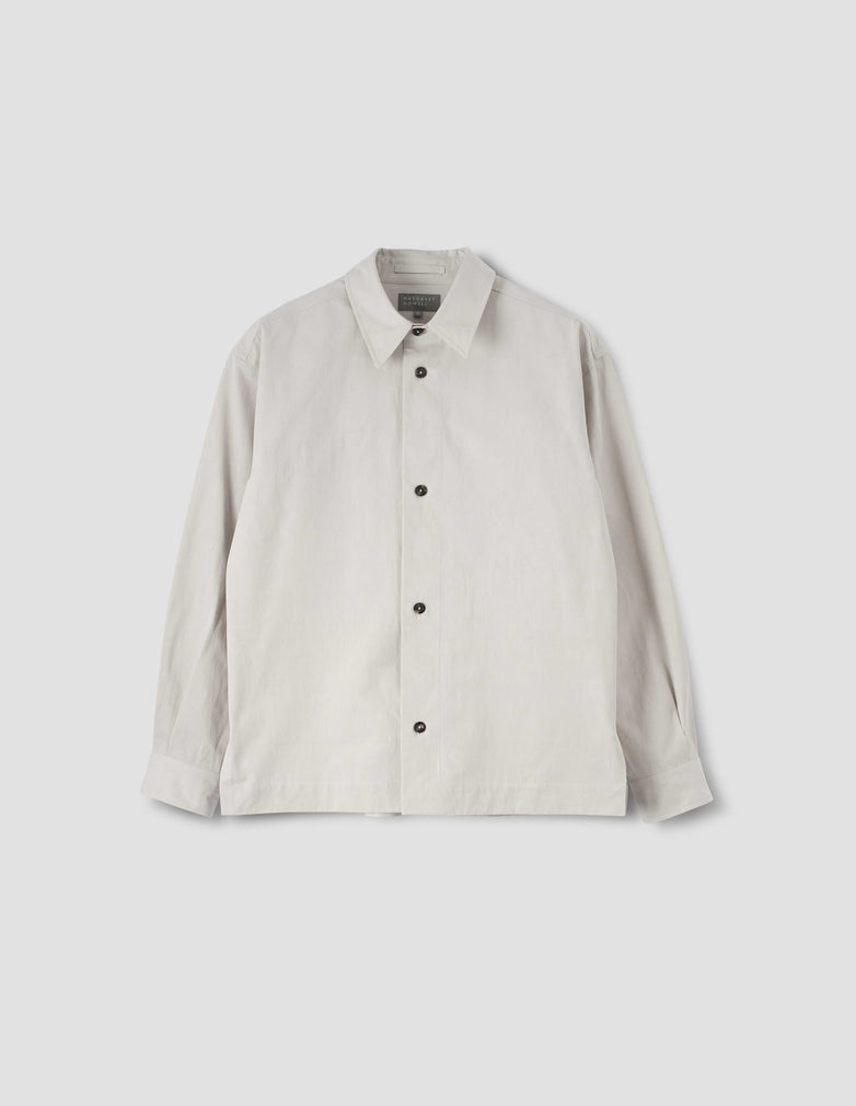 Chalk cotton poplin Minimal Boxy Overshirt | Margaret Howell