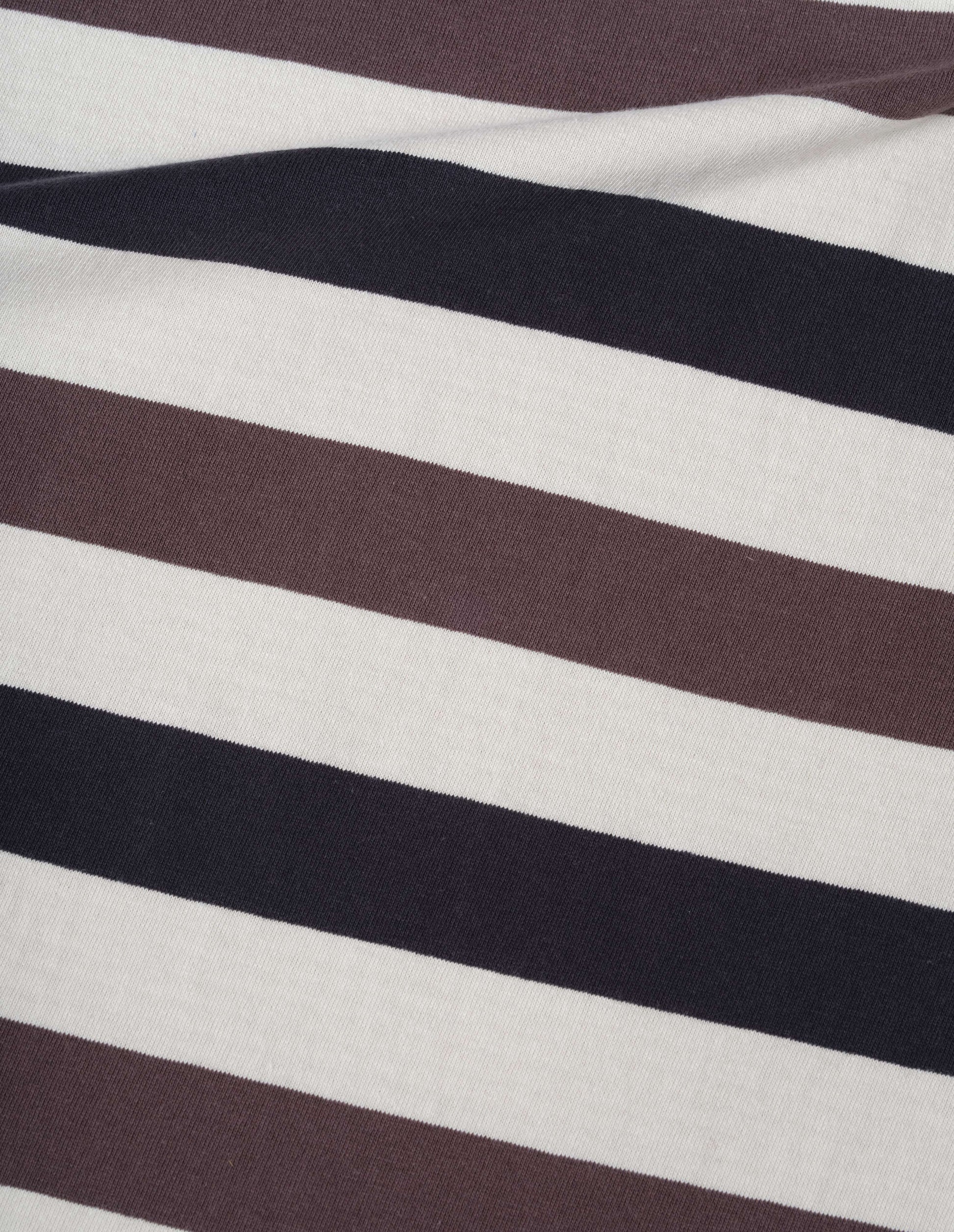 Chalk, ink and grape stripe Wide Crew Matelot | MHL. by Margaret Howell