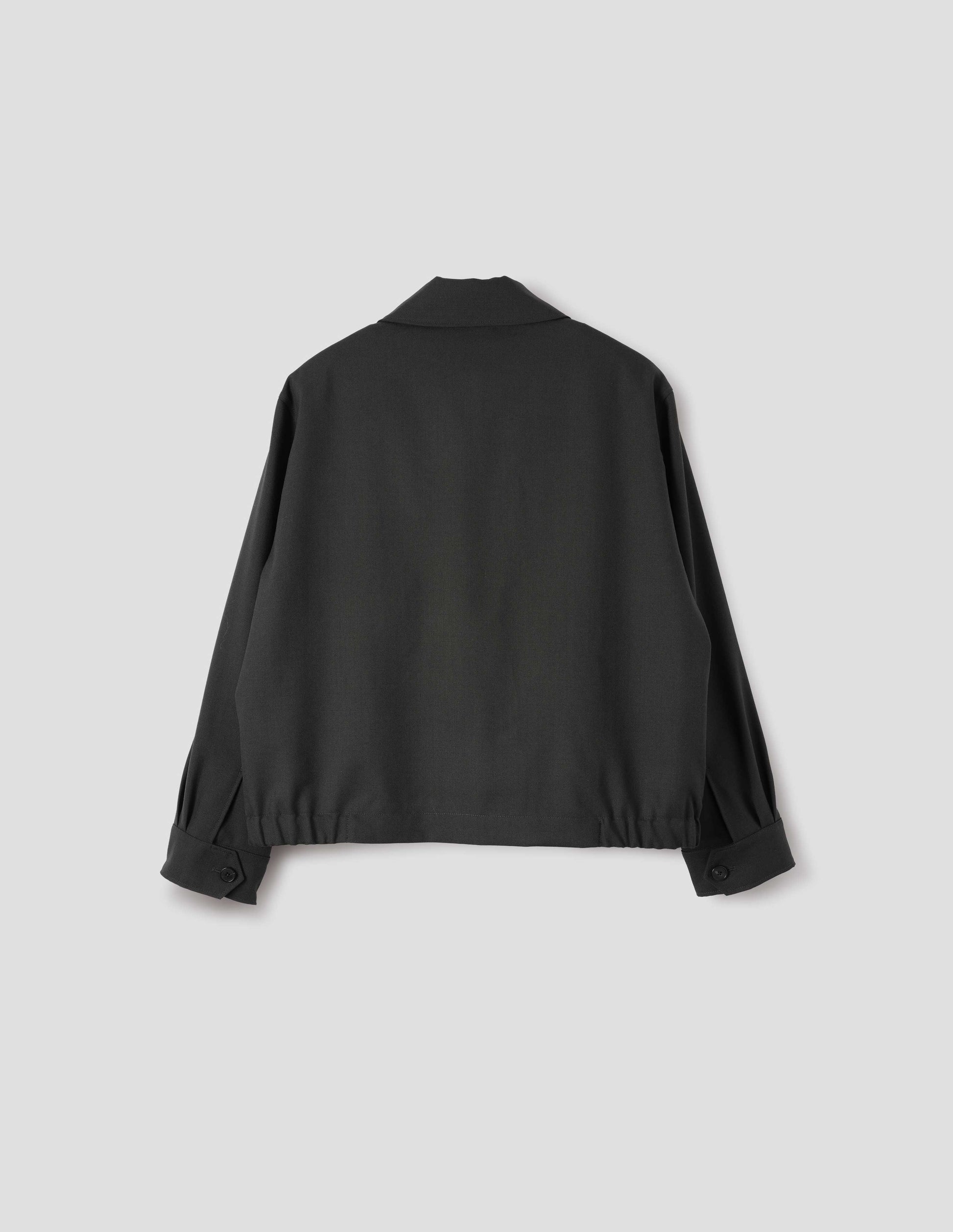 Pewter double twisted wool Zip Through Bomber Jacket | Margaret Howell