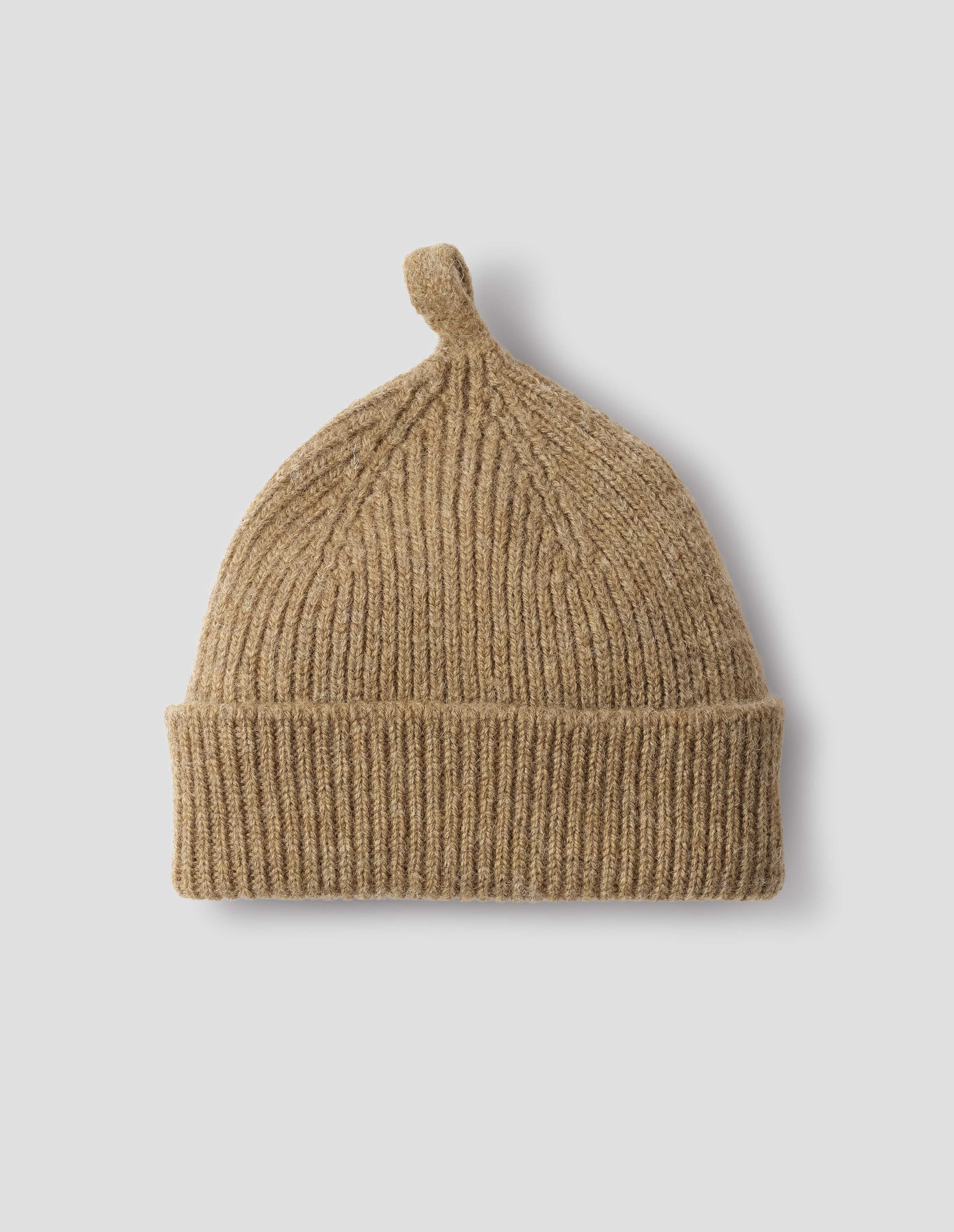 Olive British wool Simple Ribbed Beanie | MHL. by Margaret Howell