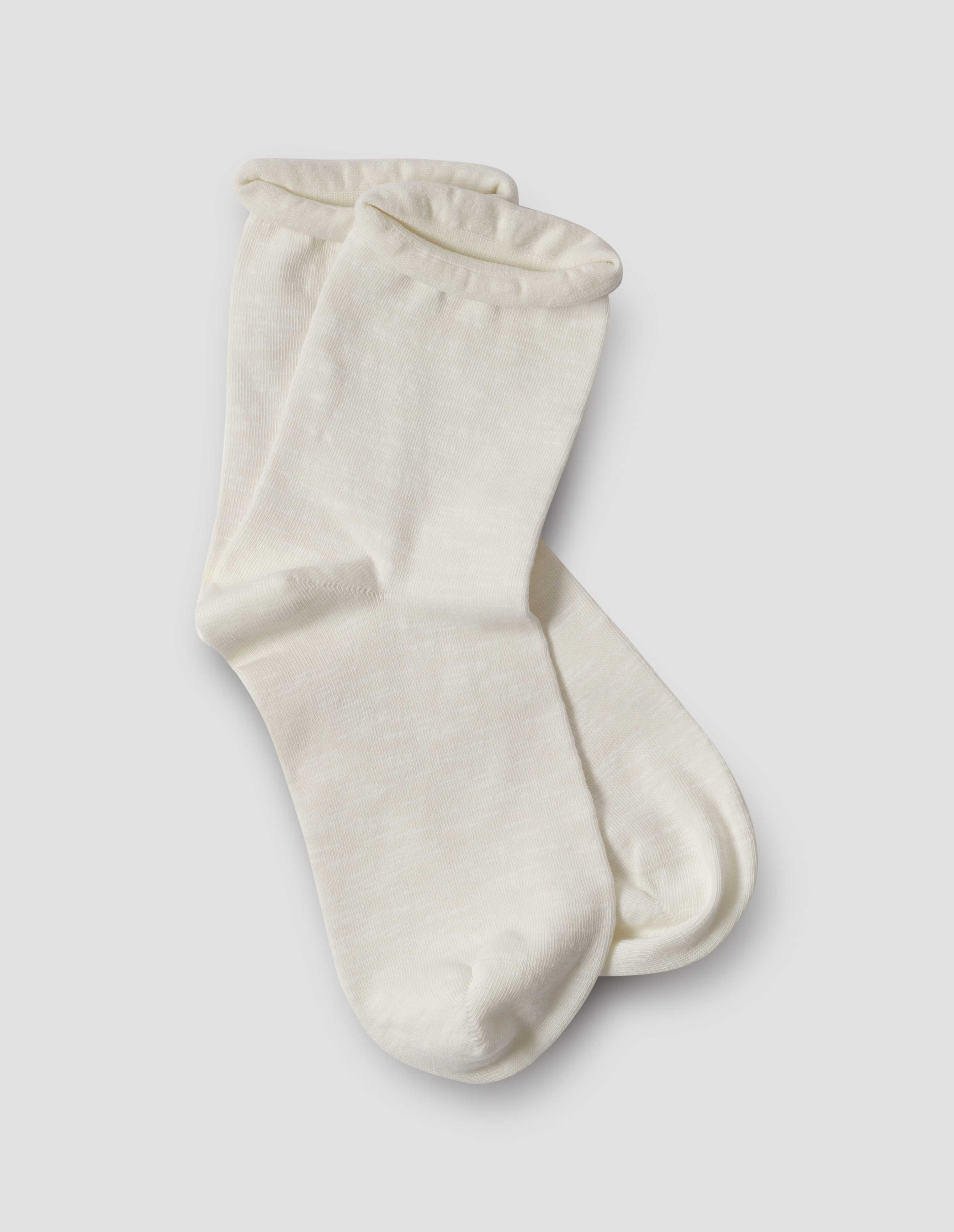 MHL. ROLL TOP SOCK | GARMENT DYE COTTON | OFF WHITE – Margaret Howell