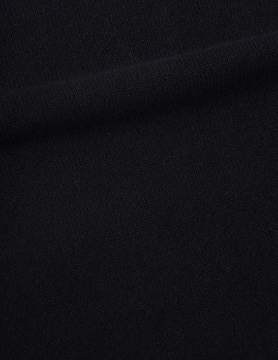 Merino cashmere seamless bed jumper in black | Margaret Howell
