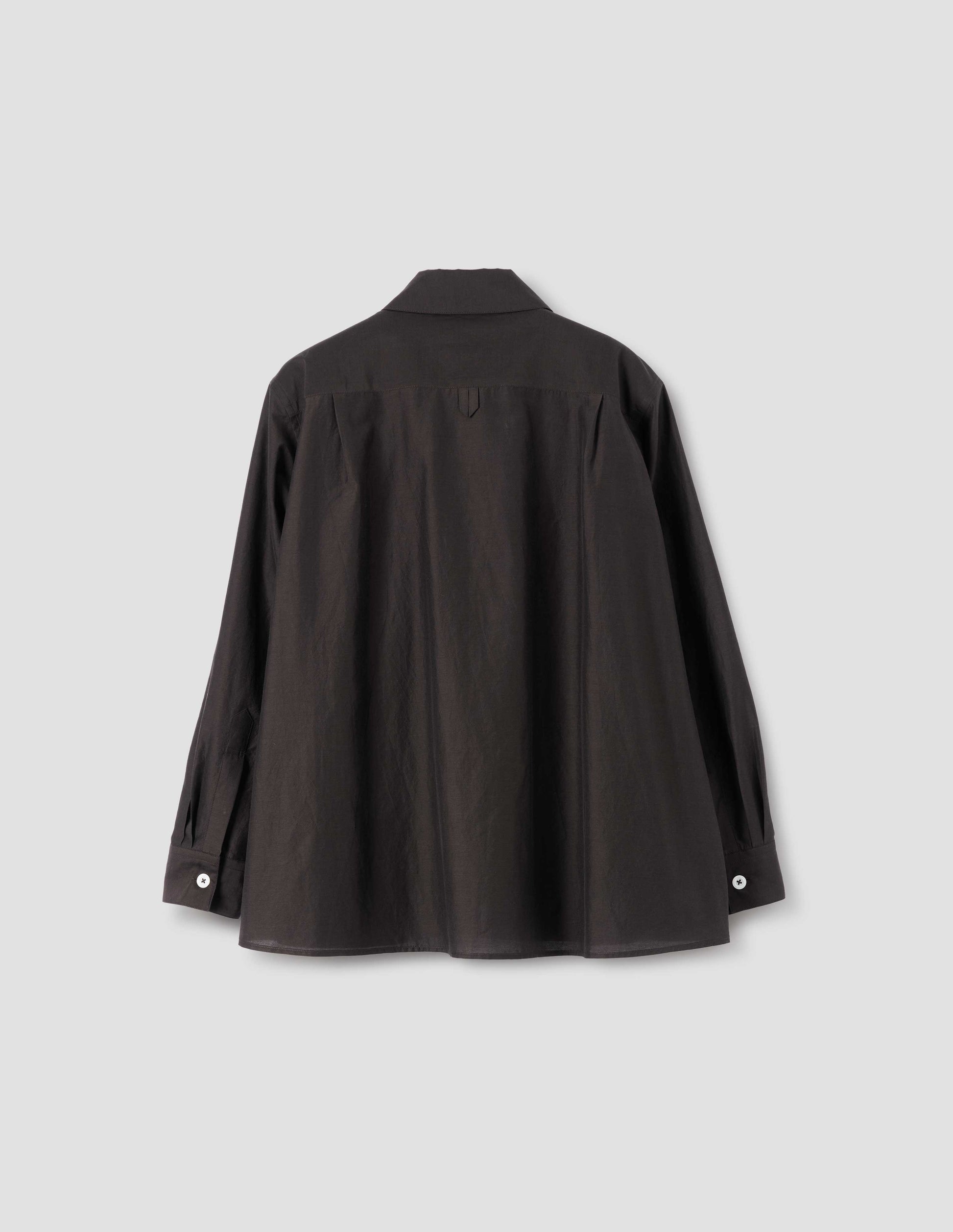 Warm brown cotton silk swing shirt | Margaret Howell