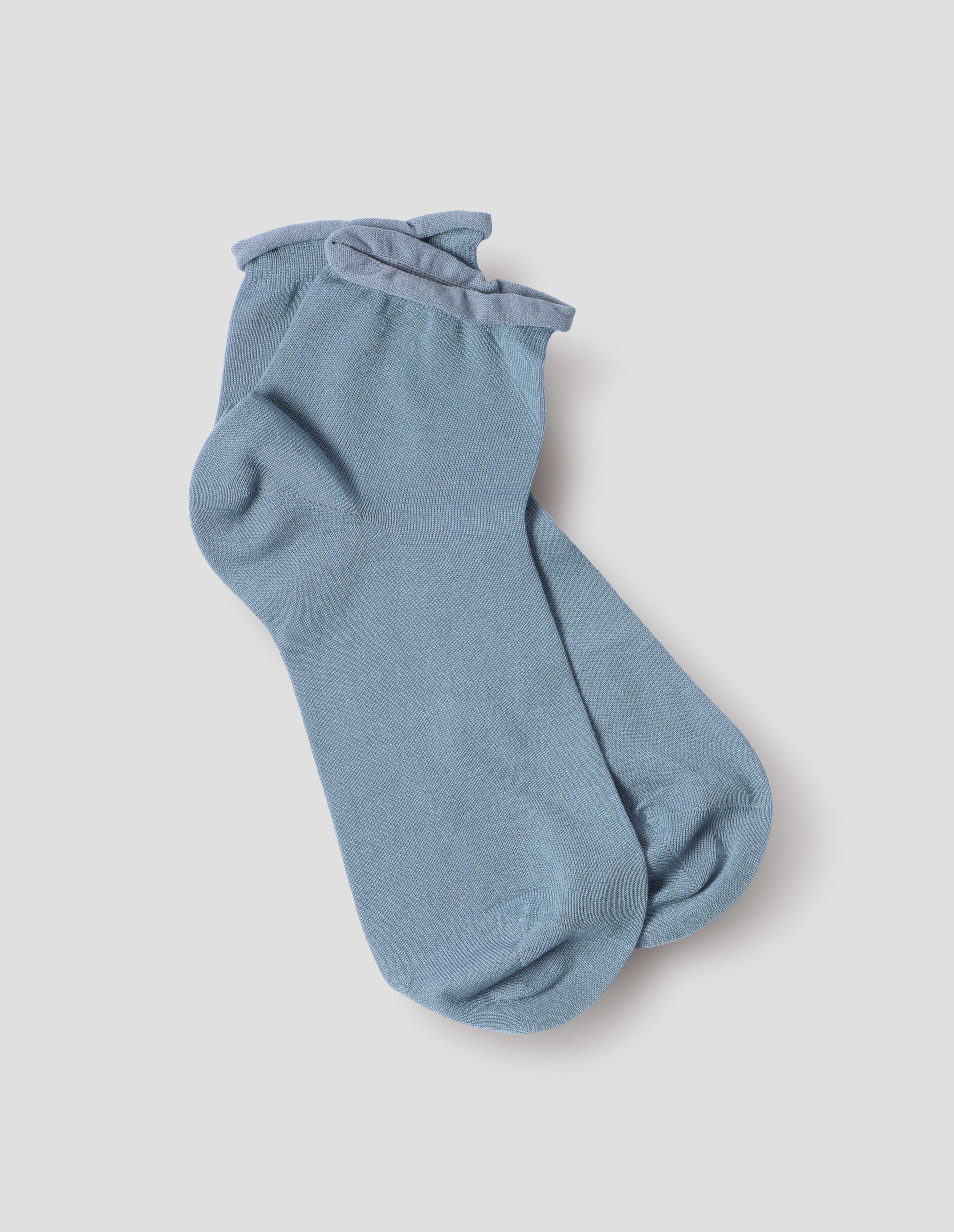 Powder Blue cotton Bobby Sock | Margaret Howell