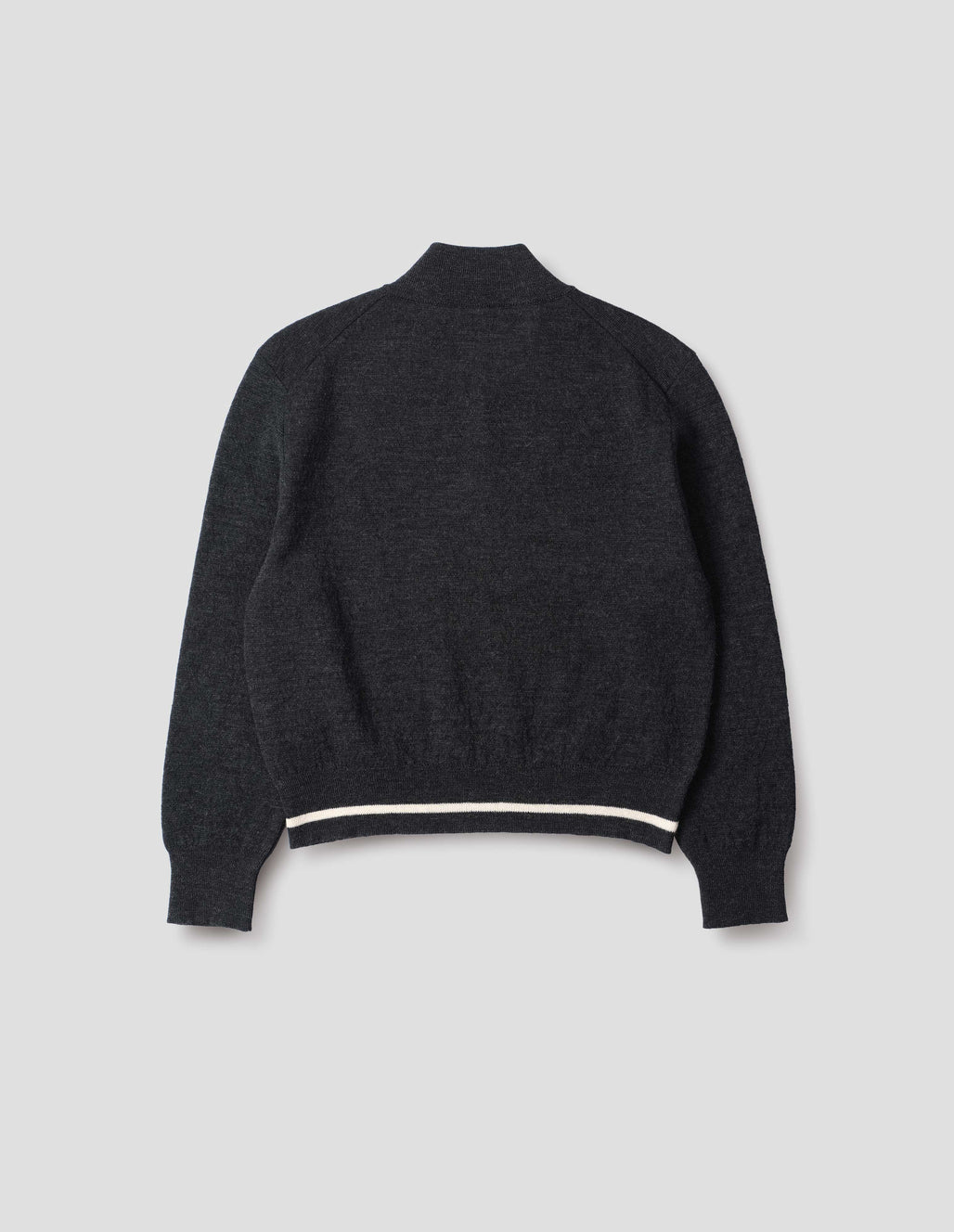 Charcoal wool cotton twist Half Zip Sweater | MHL. by Margaret Howell