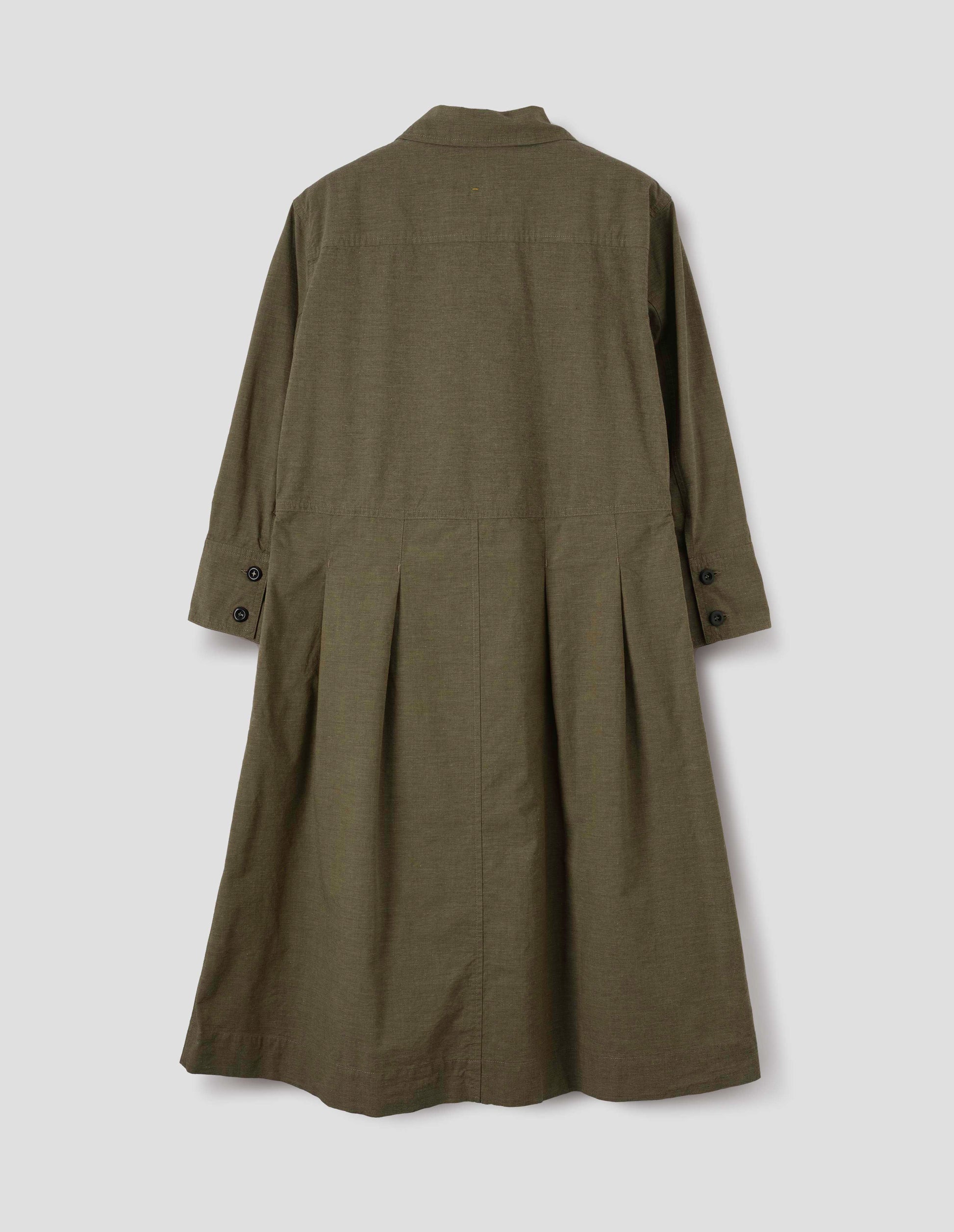 Moss dry cotton Pleated Shirt Dress | MHL. by Margaret Howell
