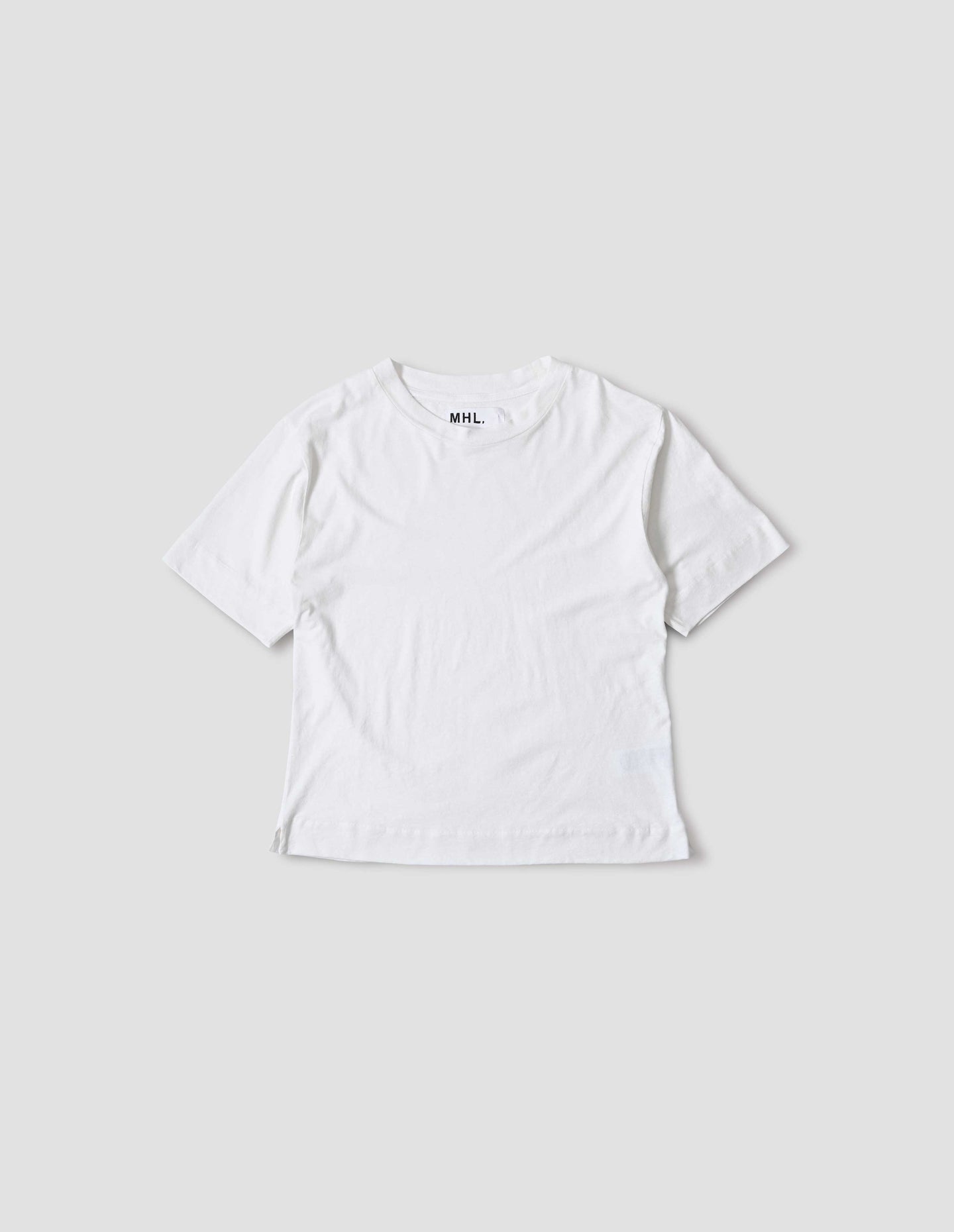 White cotton linen simple t shirt | MHL. by Margaret Howell